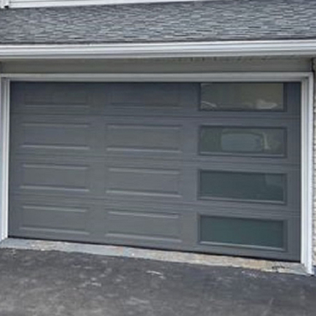 Classic Commercial Low Headroom Single Light Gray Overhead Garage Doors ...